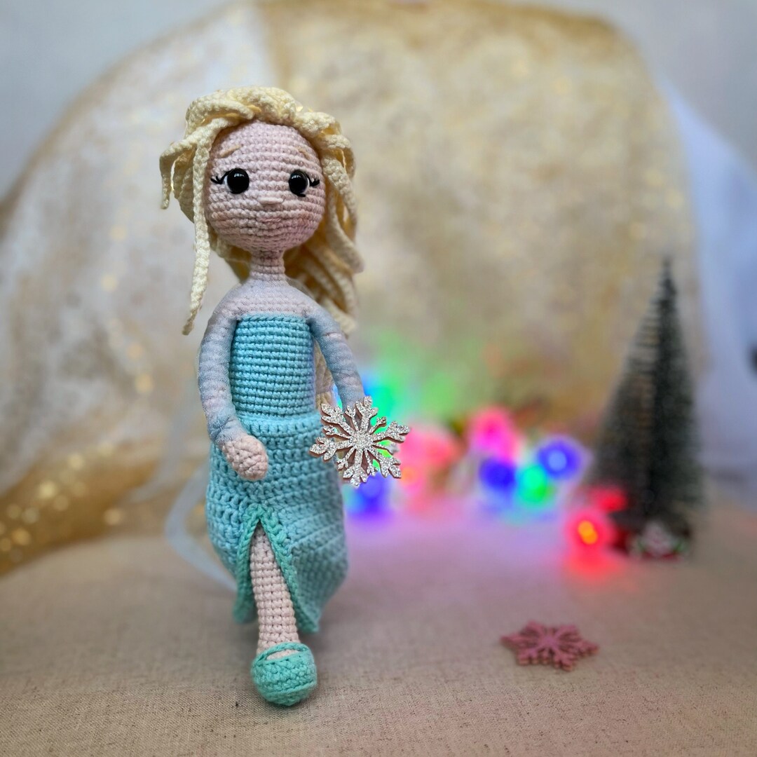 Ice Princess Doll, Snow Queen Doll, Handmade Princess Doll, Plush Queen ...