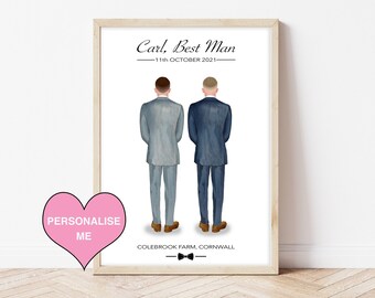 Best Man Print | Etsy UK