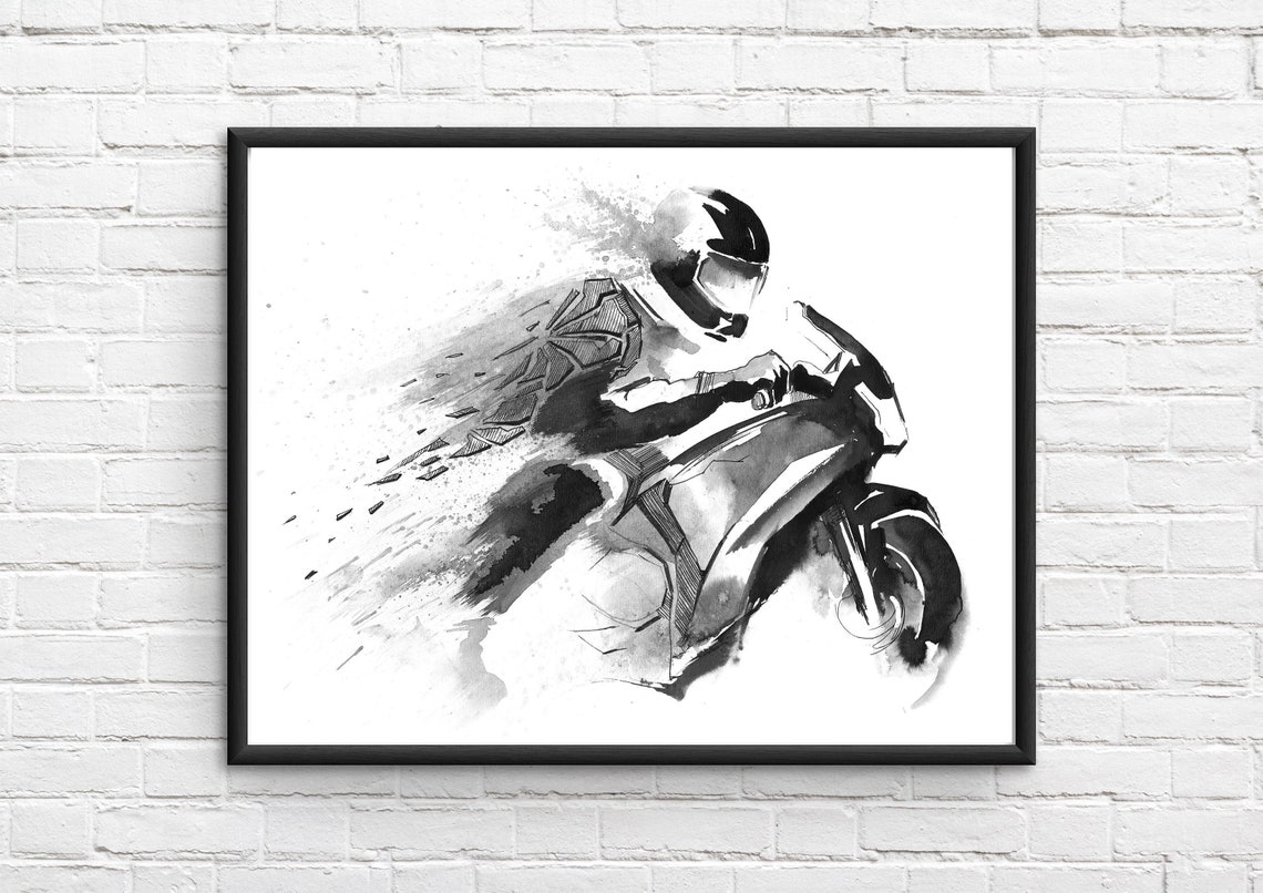 Motorbike Print Digital Download Motorcycle Bike Picture | Etsy