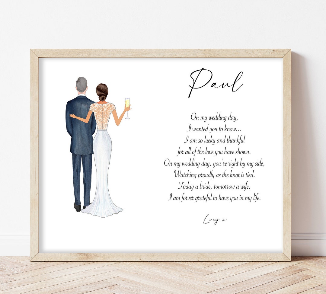 Step Dad of the Bride Gift Step Father Wedding Gift Step Dad Poem ...