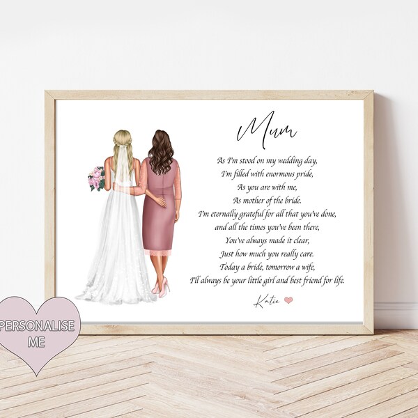 Mother of Bride Poem - Etsy