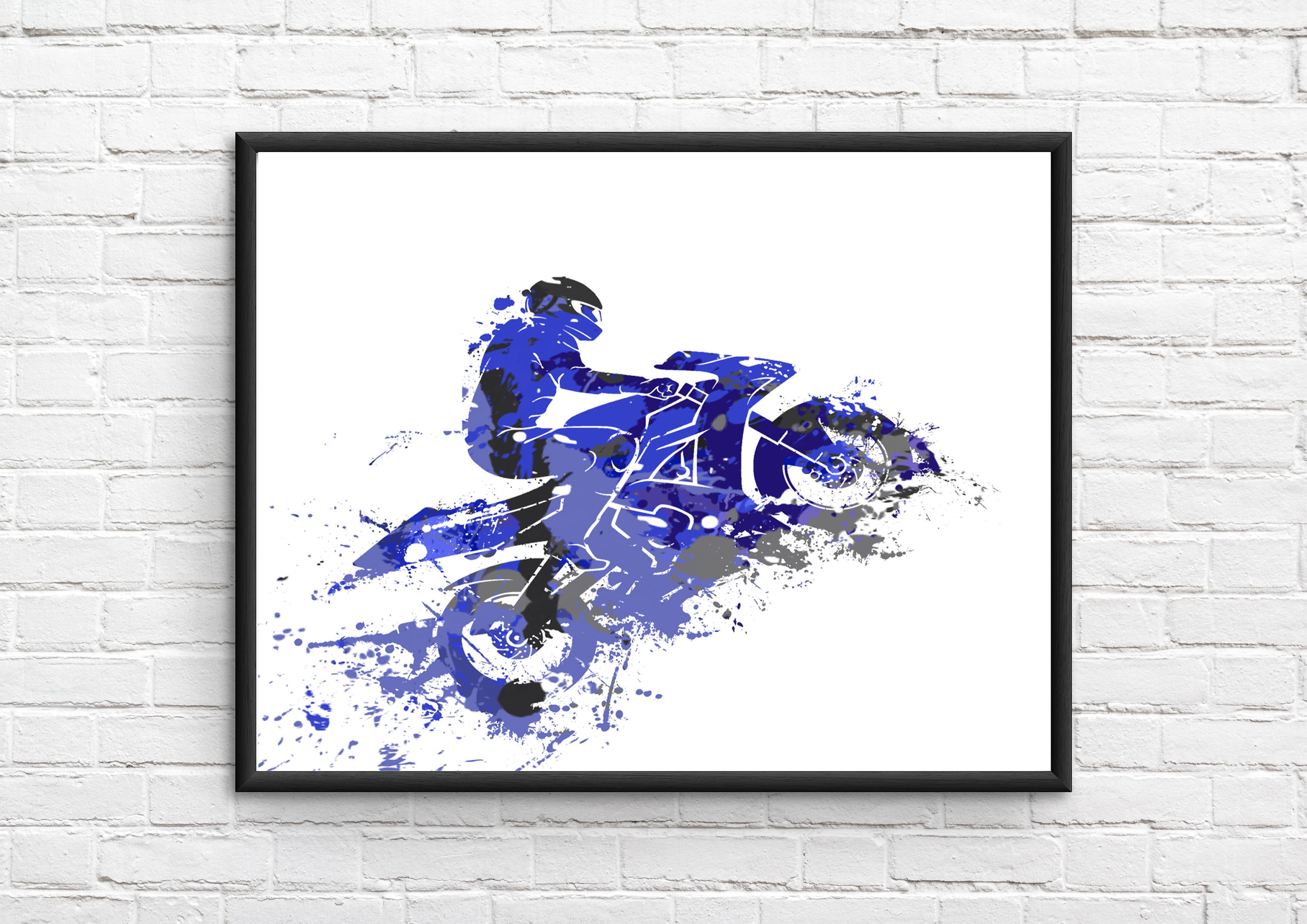 Motorbike Print Motorcycle Picture Bike Print Paint | Etsy
