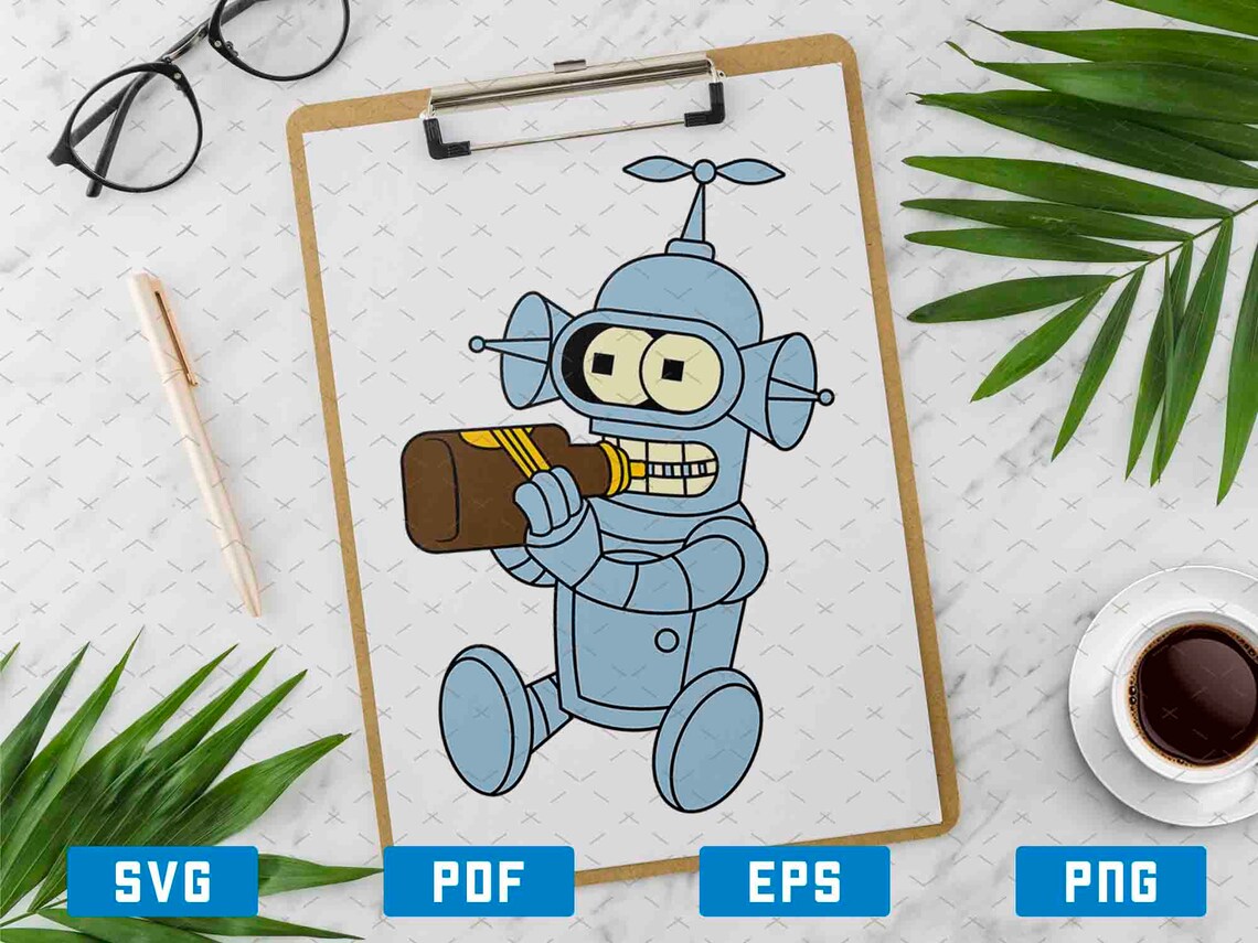 Bender chibi Svg Bender Svg Bender Futurama Svg | Etsy