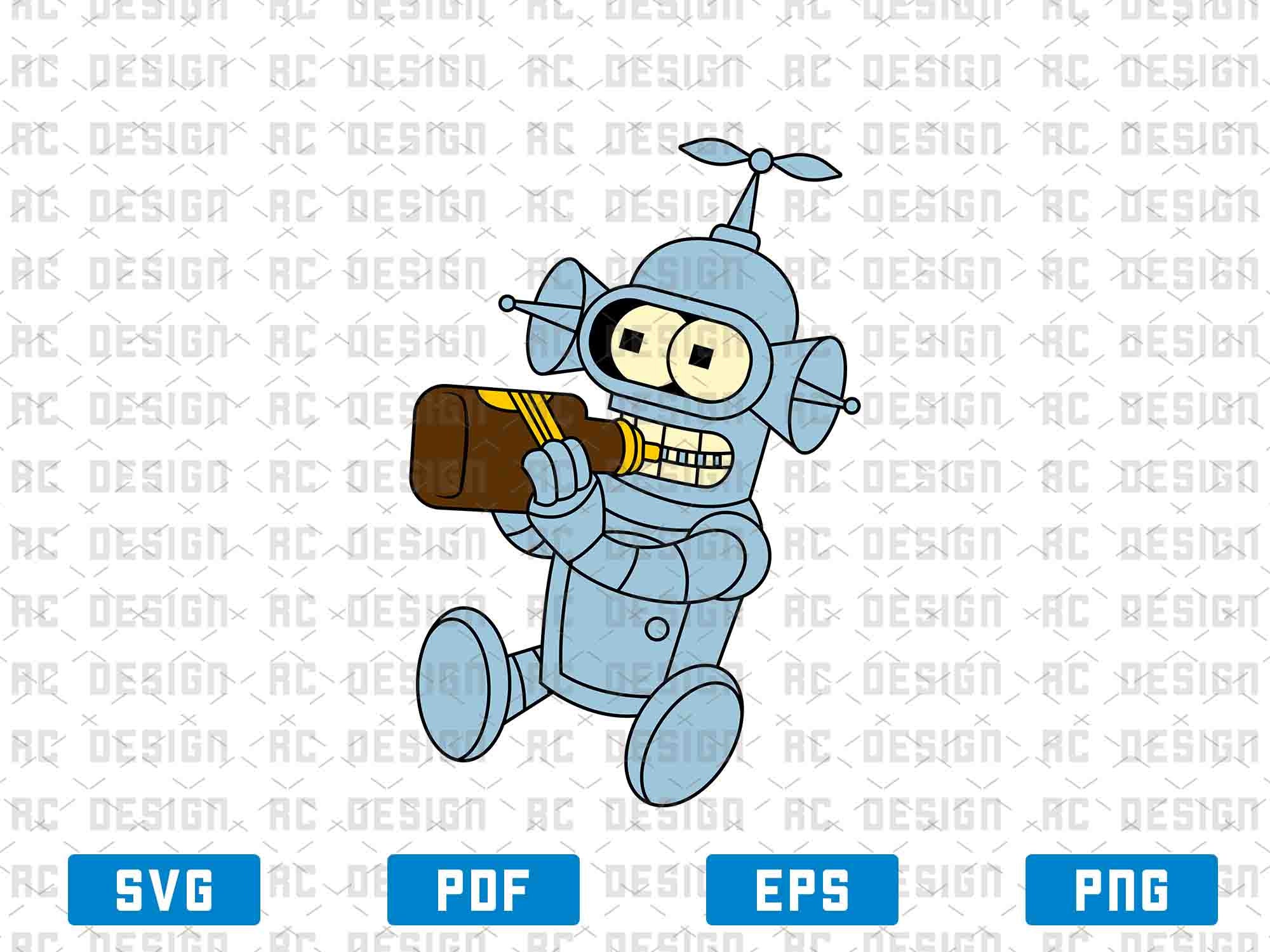 Bender chibi Svg Bender Svg Bender Futurama Svg | Etsy