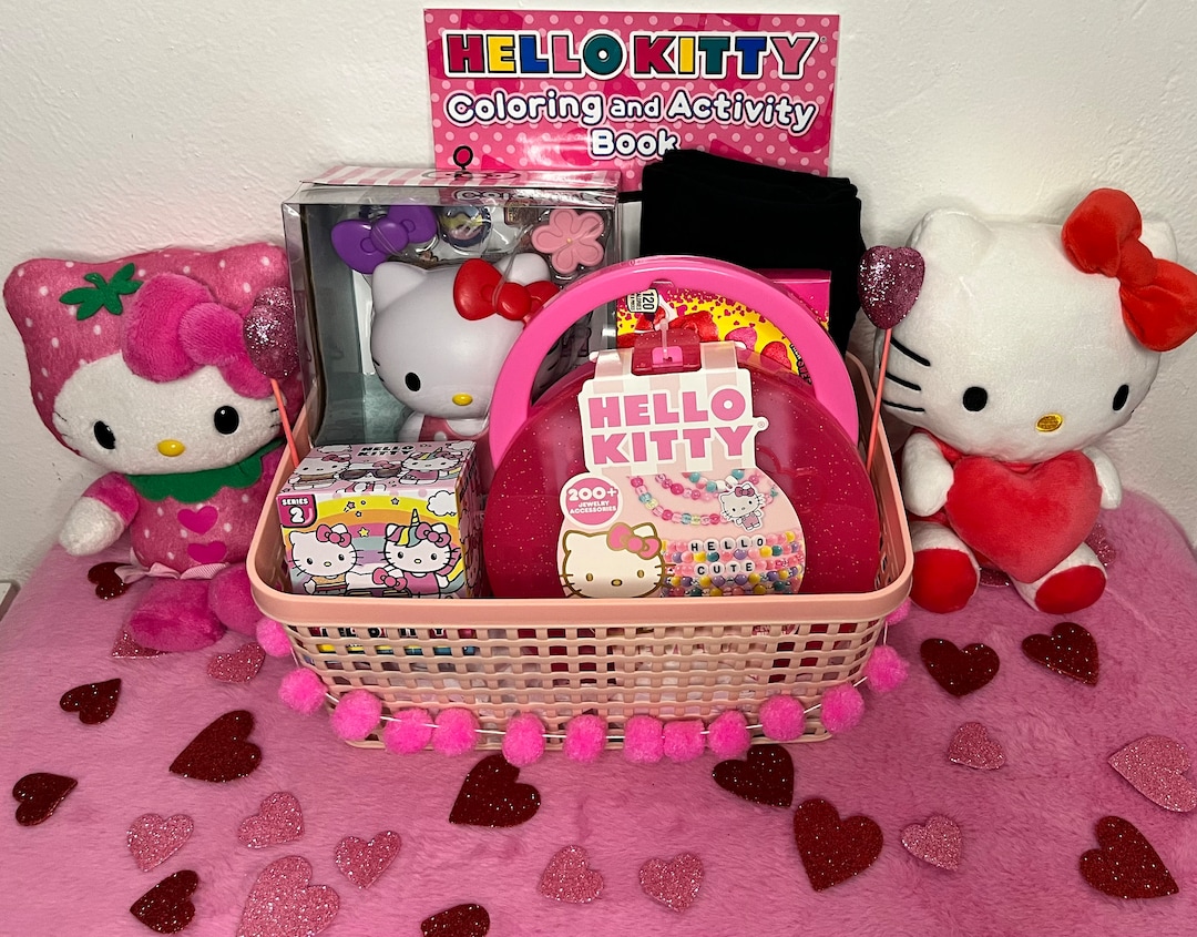 Hello Kitty Basket With Custom Shirt Custom Hello Kitty Etsy