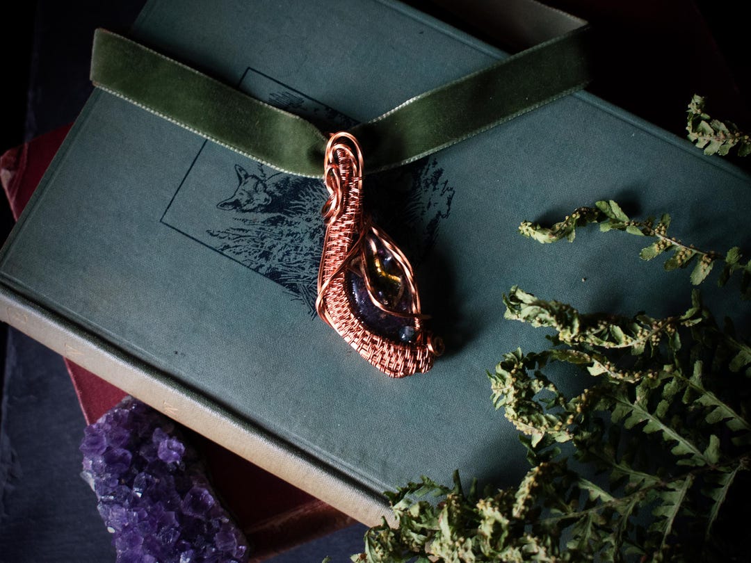 Earthbound Necklace | Mushroom Pendant | Terrarium Jewellery | Wirework ...