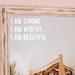 Self Affirmation Mirror Decal, I Am Worthy Decal, I Am Beautiful Decal ...