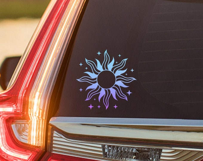Holographic Moon Phase Decal, Moon Car Decal, Astrology Decal, Witchy ...