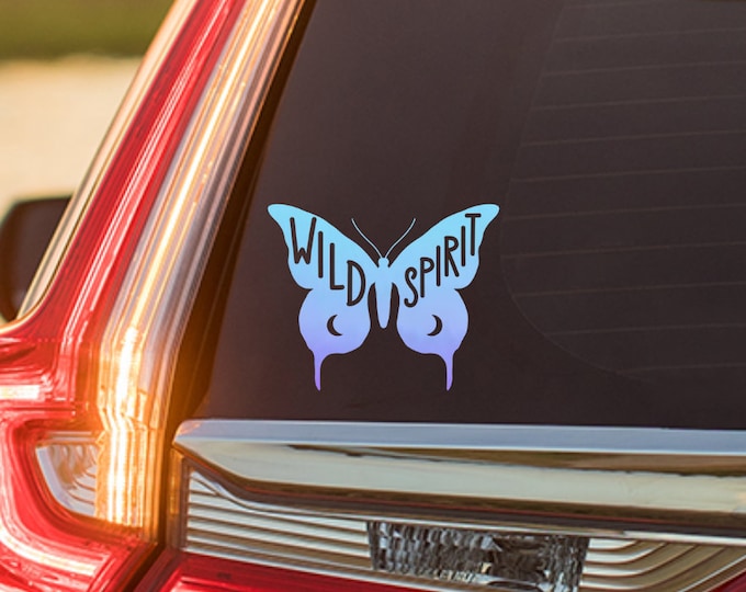 Holographic Moon Phase Decal Moon Car Decal Astrology Decal - Etsy