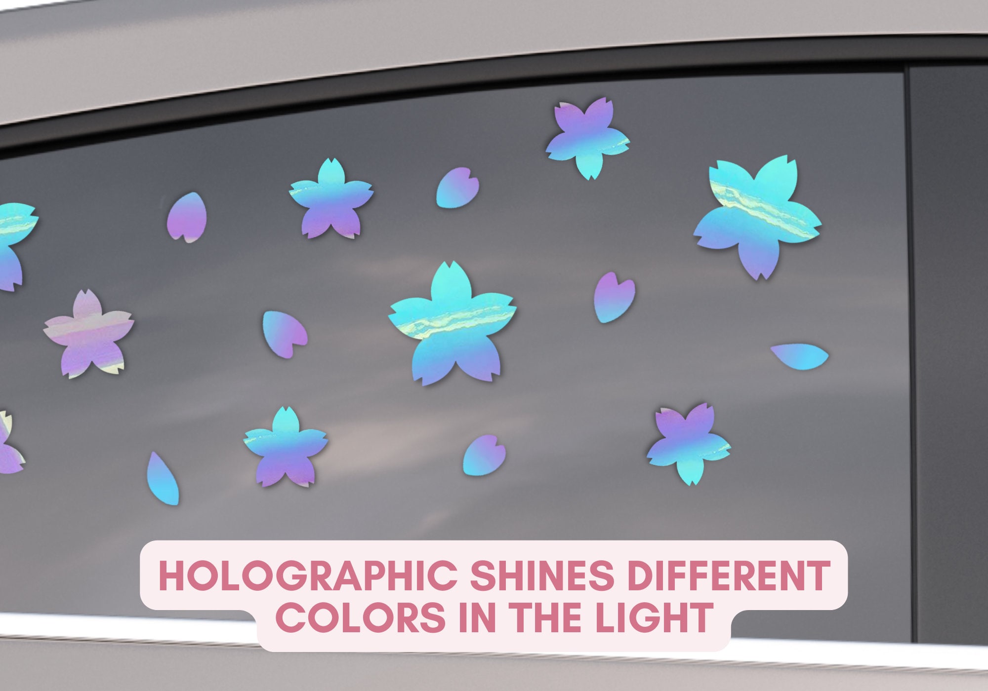 Sakura Blossom Decal, Sakura Decal, Holographic Cherry Blossom Decal ...