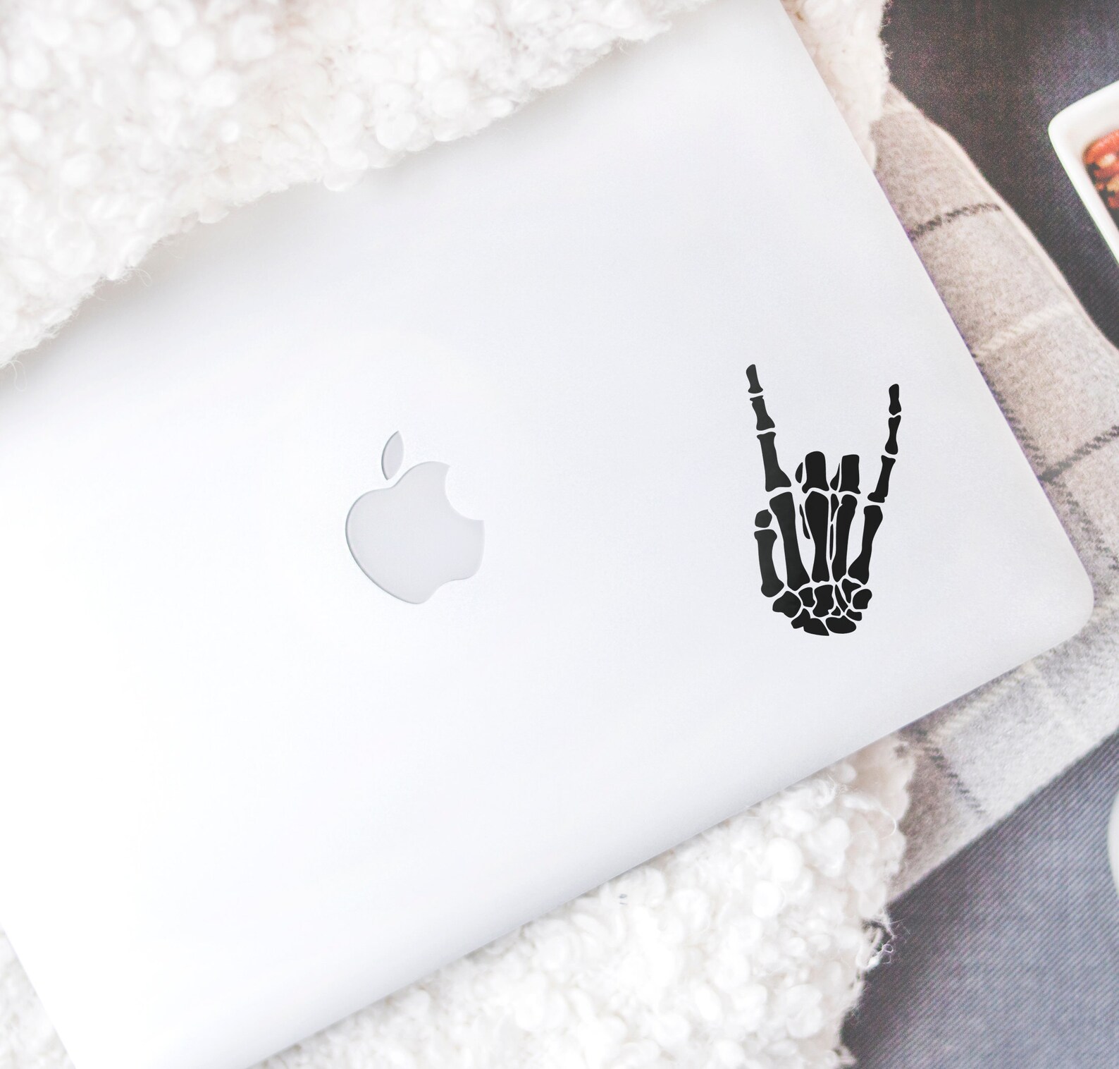 Holographic Skeleton Hand Car Decal Rock on Car Decal Skull - Etsy