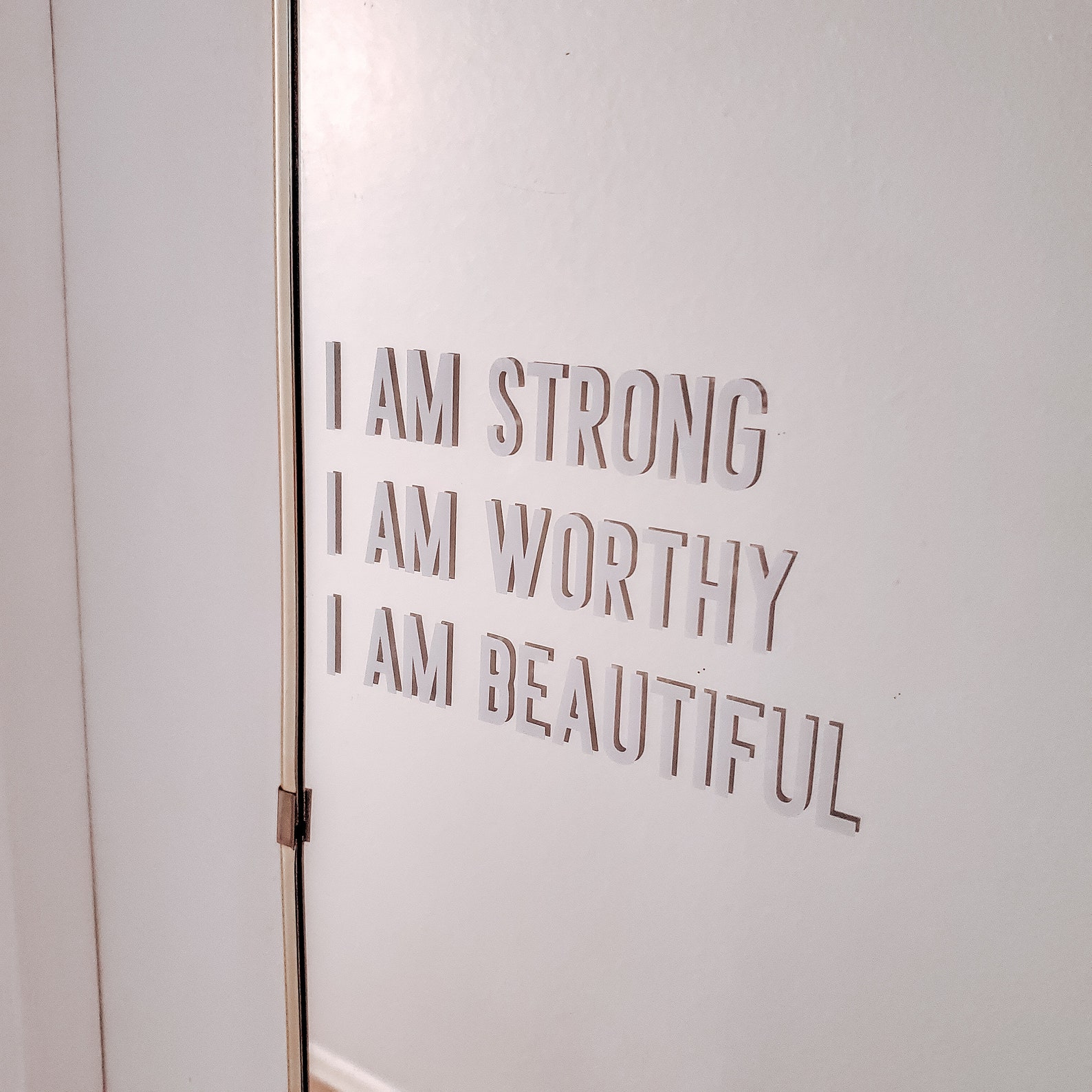 Self Affirmation Mirror Decal I Am Worthy Decal I Am - Etsy