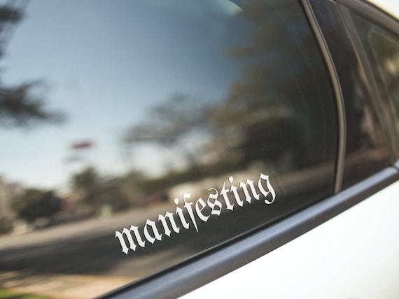 Manifesting Car Decal Manifest Good Vibes Decal Witchy - Etsy