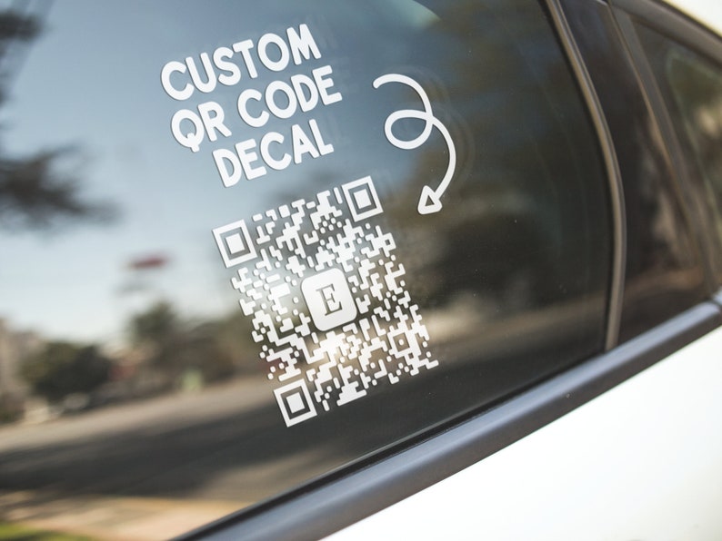 Custom QR Code Decal Business Decal Custom QR Code Vinyl Car - Etsy