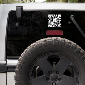 Custom QR Code Decal, Business Decal, Custom QR Code Vinyl Car Decal ...