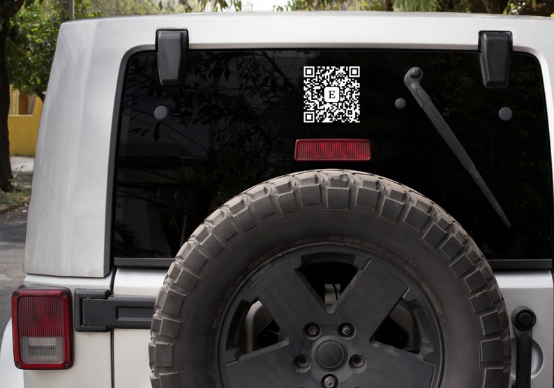 Custom QR Code Decal Business Decal Custom QR Code Vinyl Car - Etsy