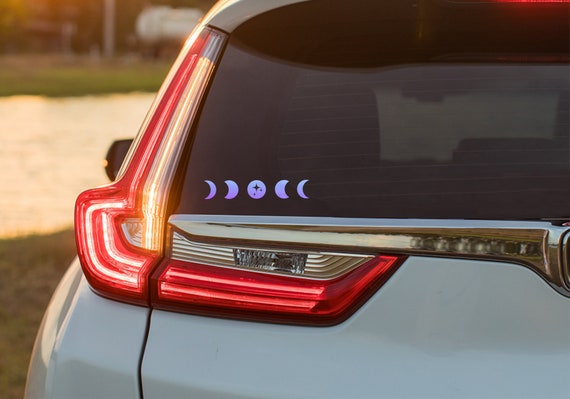 Holographic Moon Phase Decal Moon Car Decal Astrology Decal - Etsy