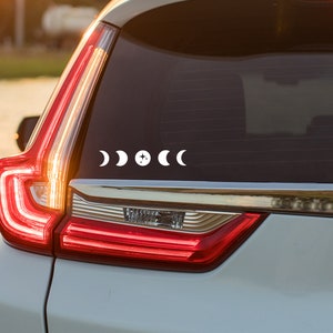 Holographic Moon Phase Decal, Moon Car Decal, Astrology Decal, Witchy ...