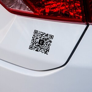 Custom QR Code Decal, Business Decal, Custom QR Code Vinyl Car Decal ...