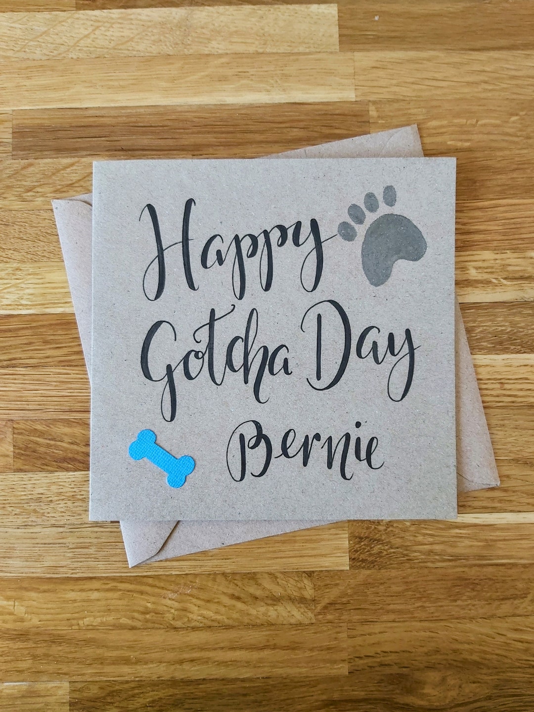Handmade Personalised Dog Gotcha Day Card - Etsy UK