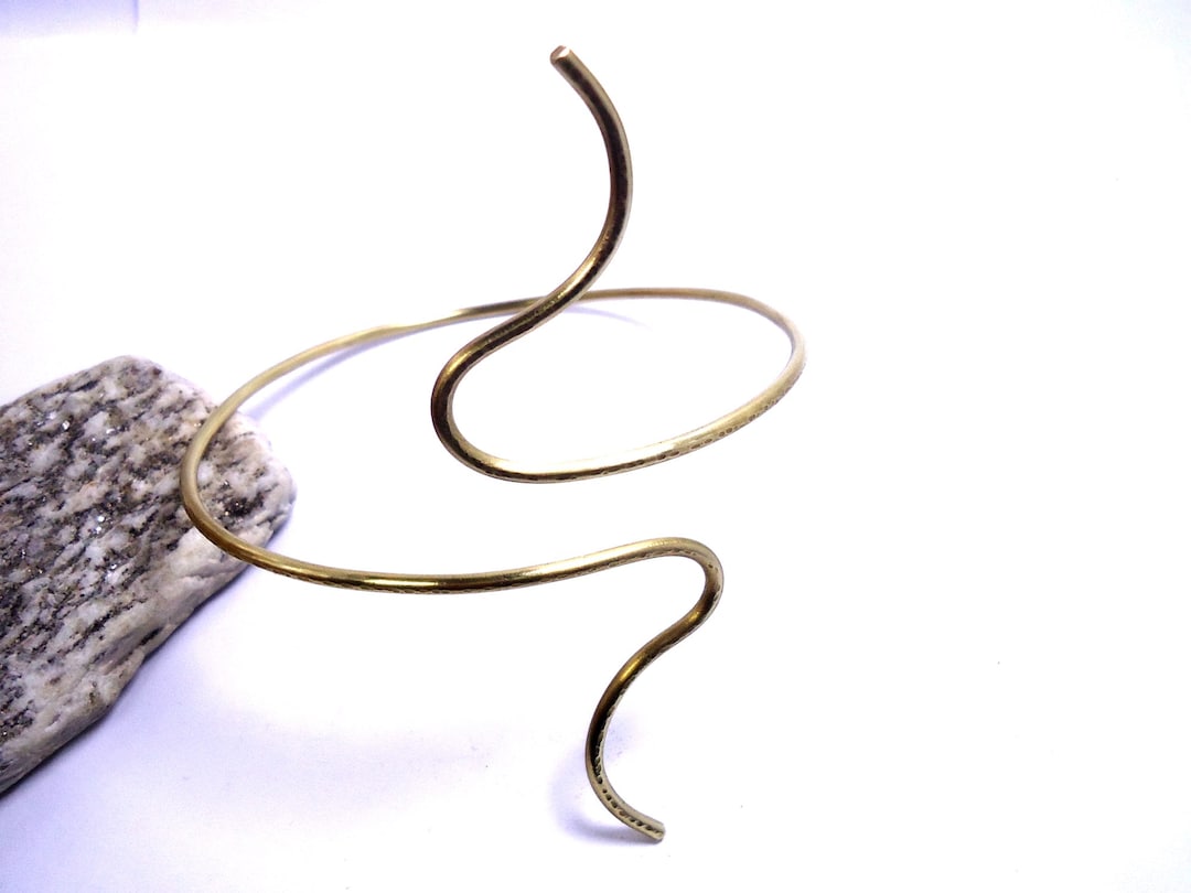 Upper Arm Bracelet, Made of Brass Metal Hammered, Handmade, Jewelry ...