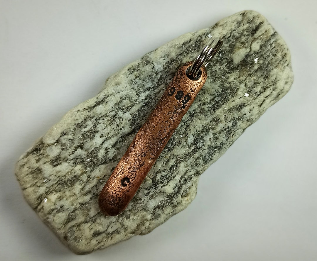 Handmade Keychain, 1 Rod / Bar Made of 100% Fine Copper 999.9 Pure ...