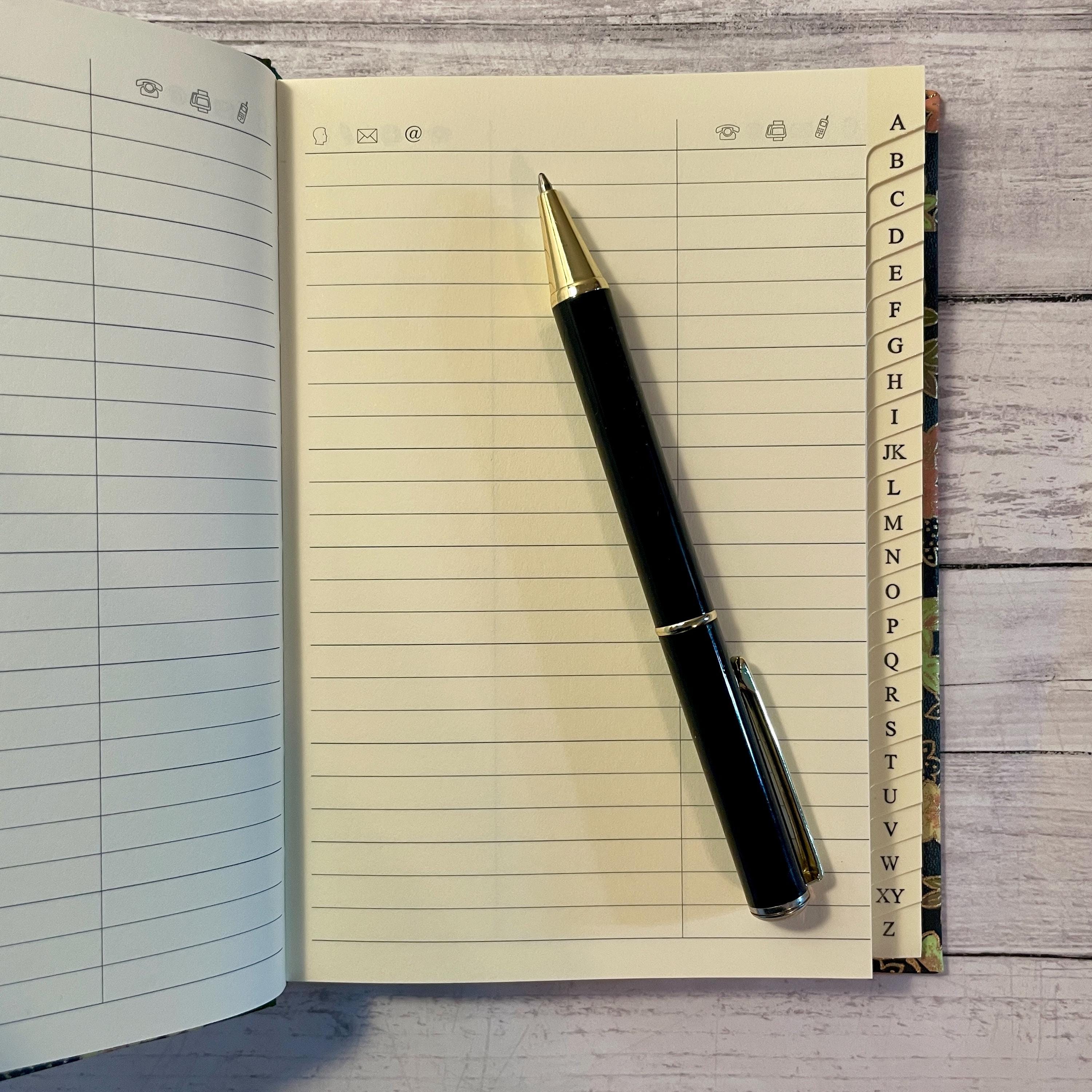 Address Book With Alphabetical Tabs, Professional Contact Organizer for ...