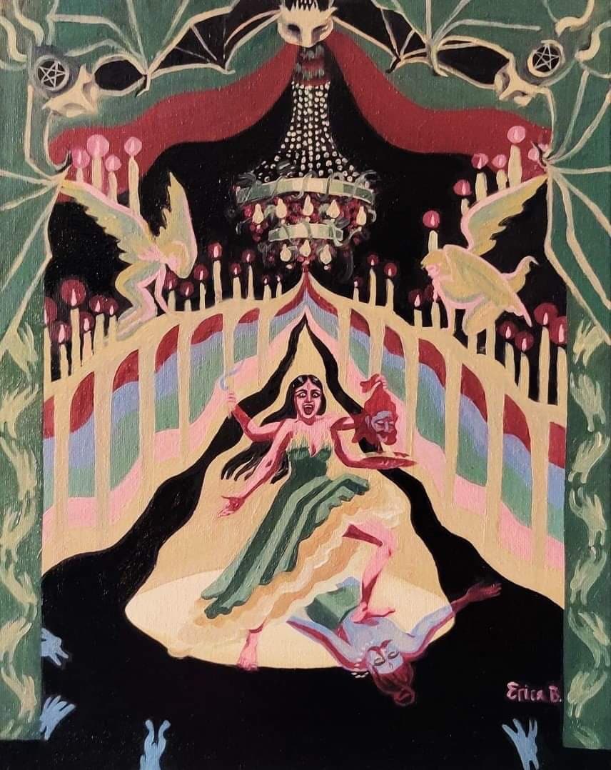 Queen of Pentacles Reversed, Original Oil Painting OR Print - Etsy