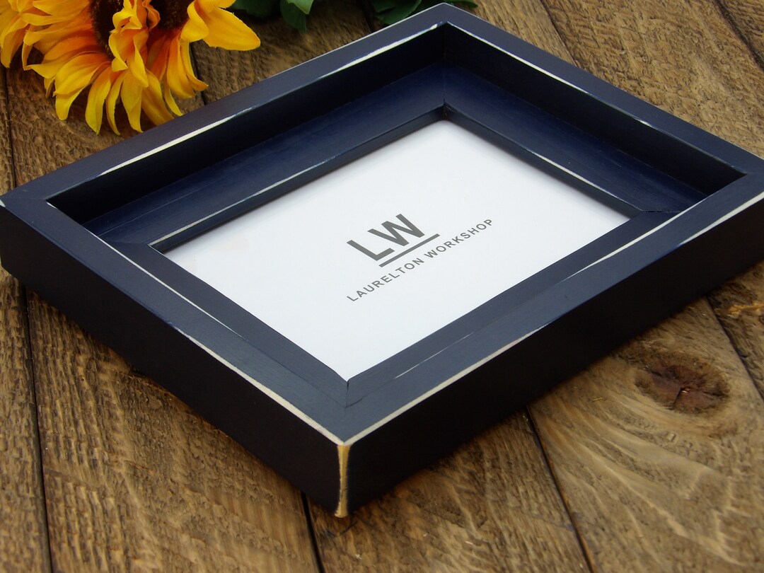 Distressed Wood Picture Frame: Stacked Frame, Many Colors - Etsy