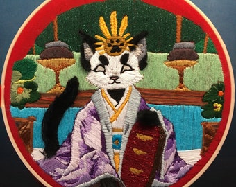 Cat Thread Painting - Etsy