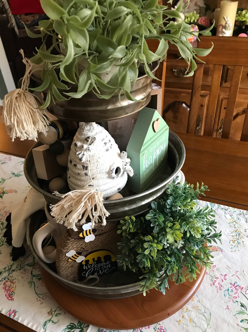 Bee Three Tear Tray - Etsy