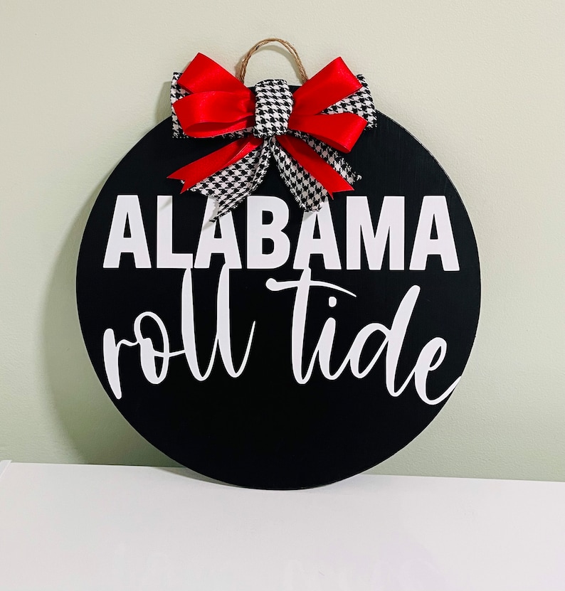 Front Door Decor | Wreath | Alabama Roll Tide | Door Hanger | Football ...