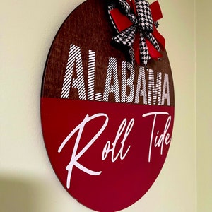 Front Door Decor | Wreath | Alabama Roll Tide | Door Hanger | College ...