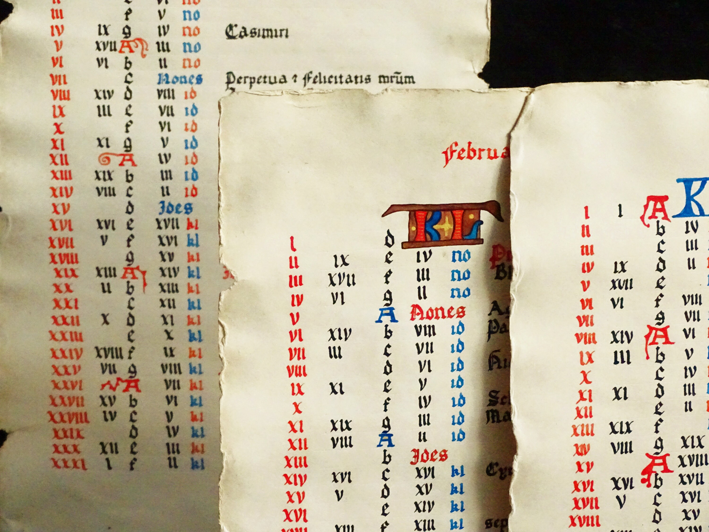 Original Artwork Reproduction Medieval Perpetual Calendar, Facsimile ...