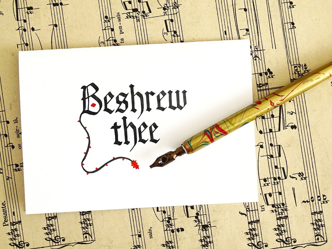 Medieval Insult Card Beshrew Thee Rude Greeting Card - Etsy