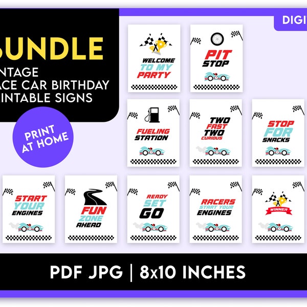 Printable Race Signs - Etsy