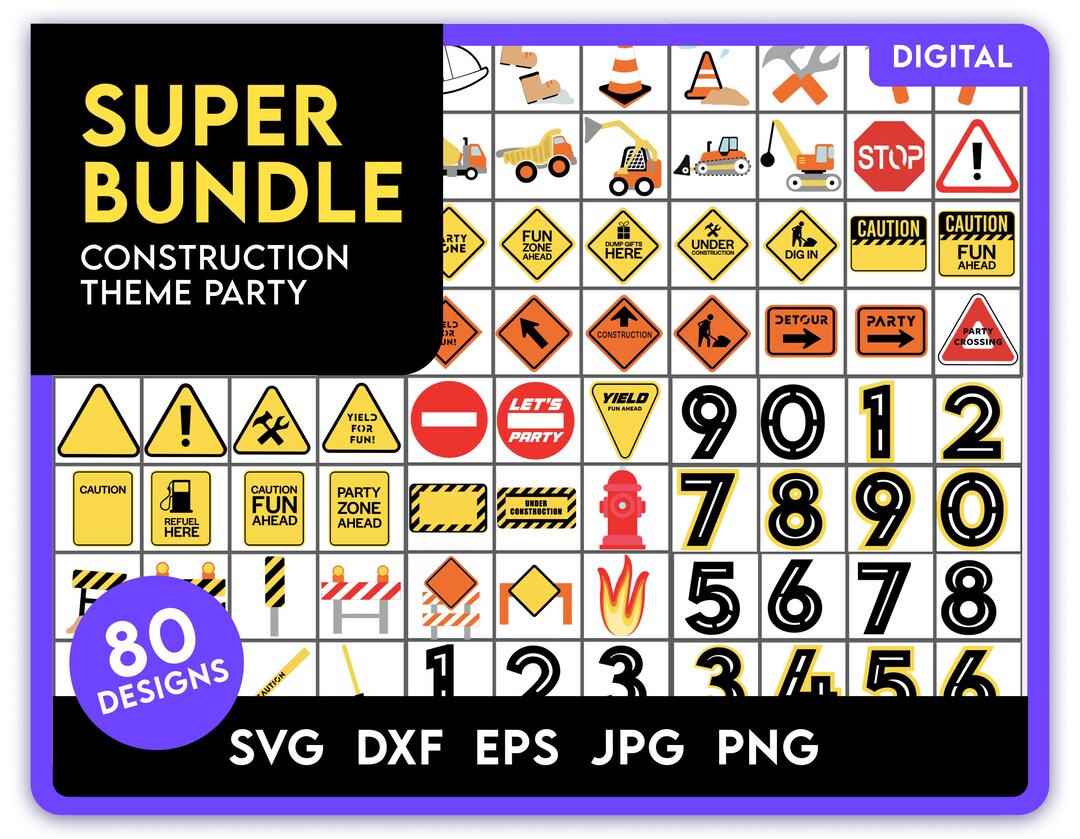 Construction Birthday Birthday | Construction SVG | Construction Party ...