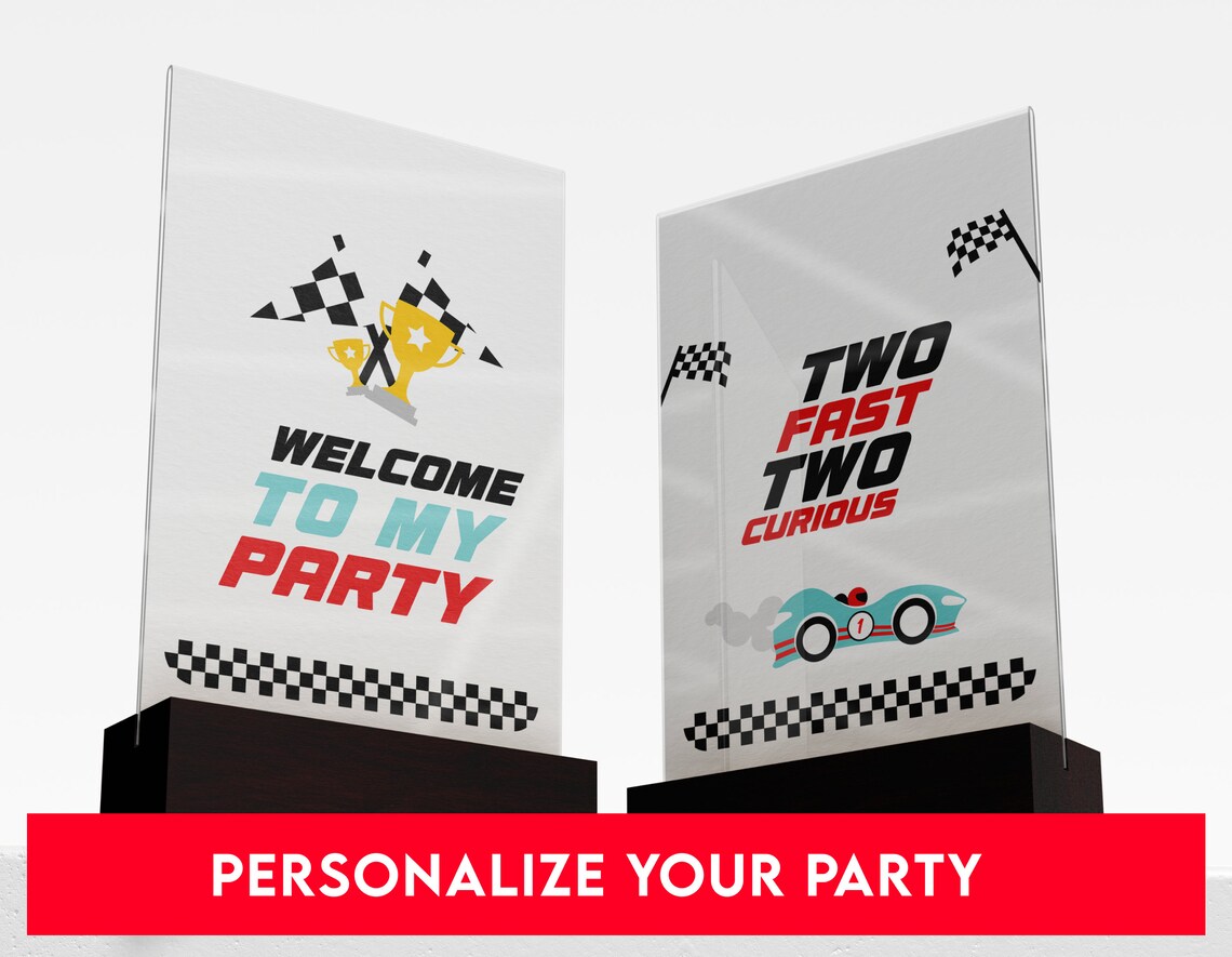 Race Car Party Signs Race Car Birthday Printable Signs Race - Etsy Canada