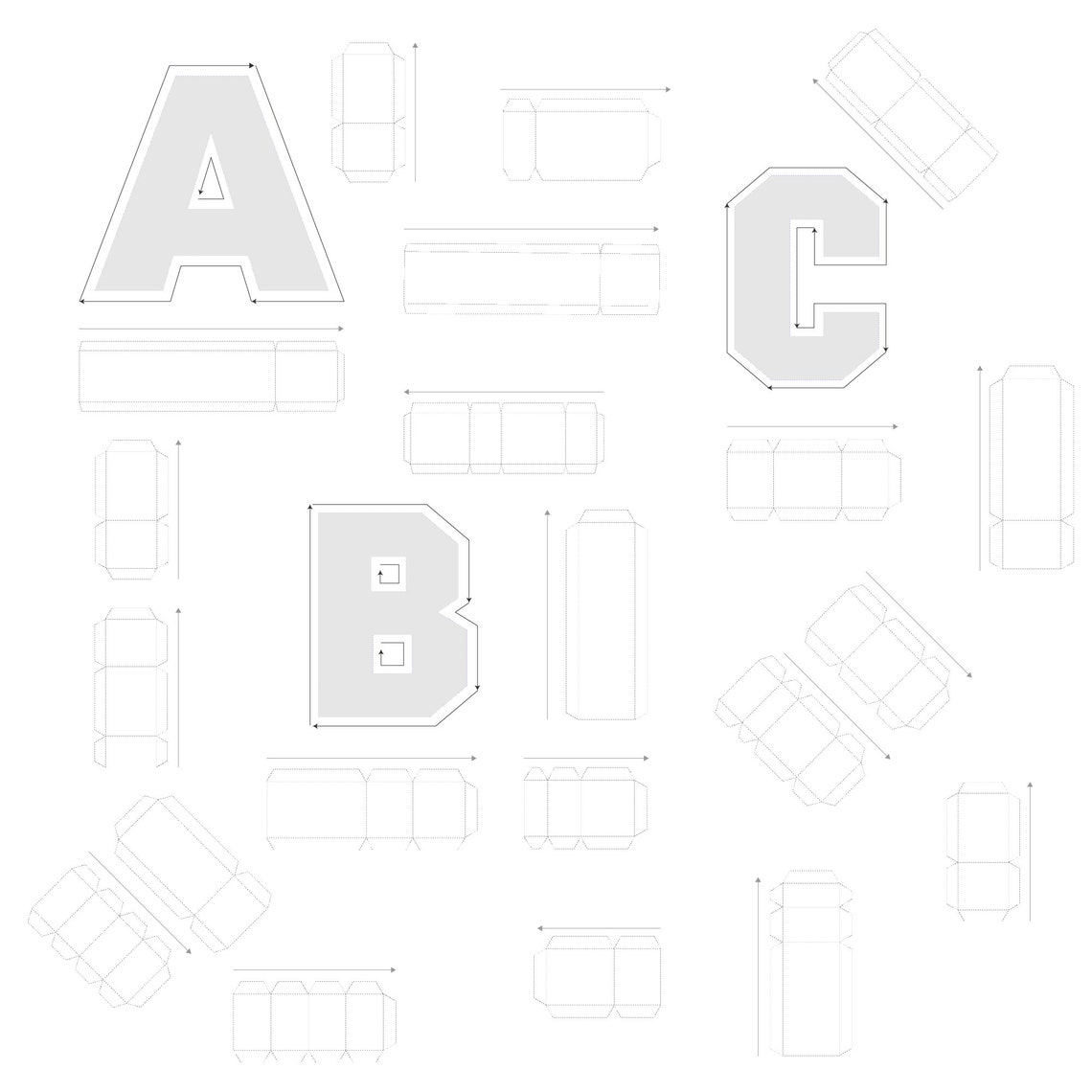 How to Build 3D Squares Letters Guide PDF FILE ONLY - Etsy Canada