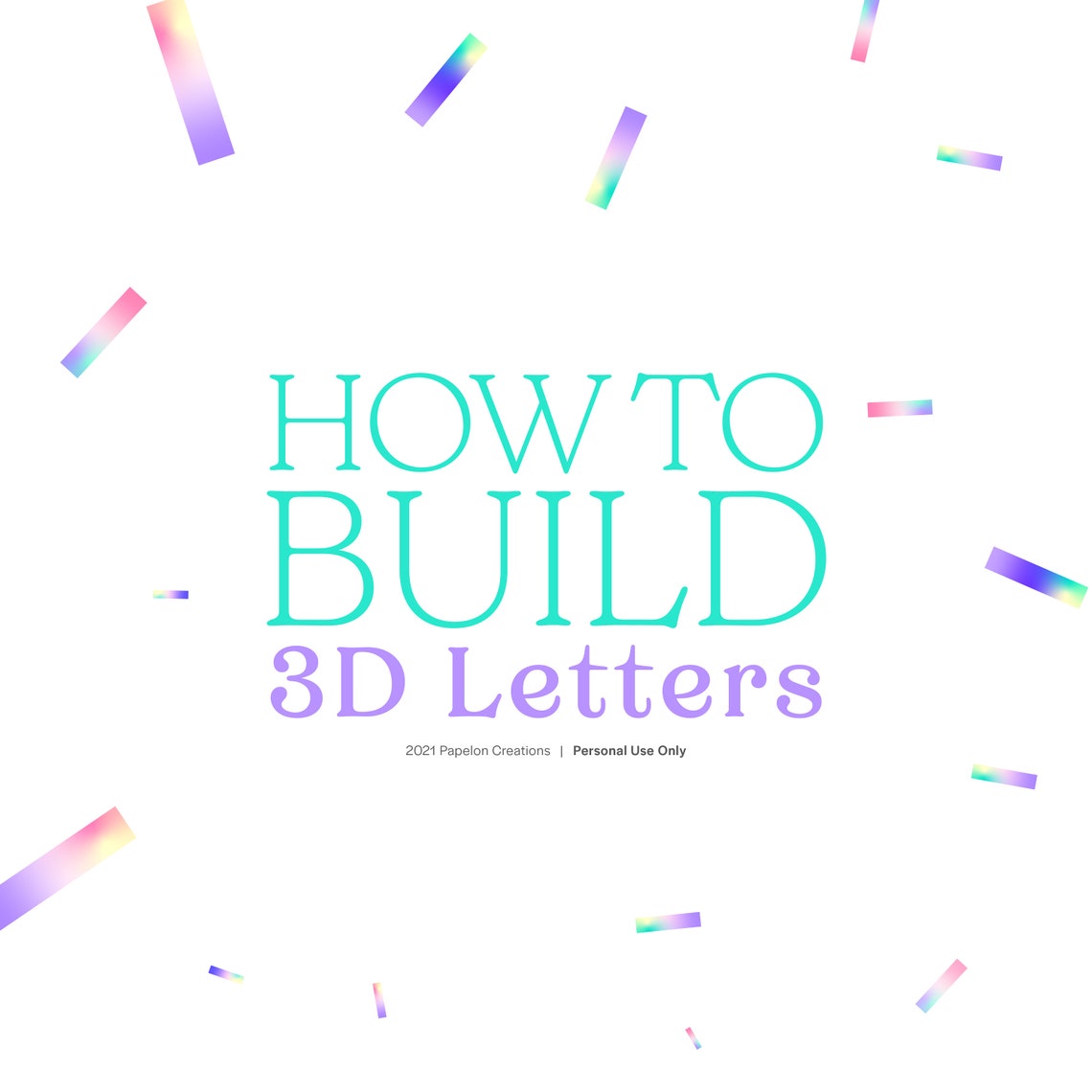 How to Build 3D Squares Letters Guide PDF FILE ONLY - Etsy Canada