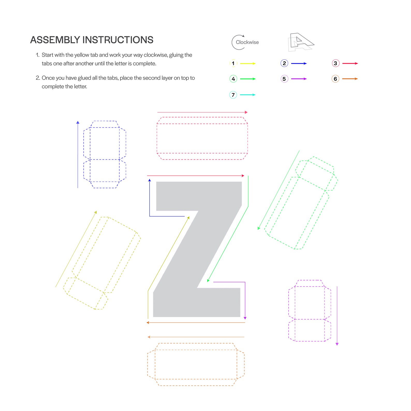 How to Build 3D Squares Letters Guide PDF FILE ONLY - Etsy Canada