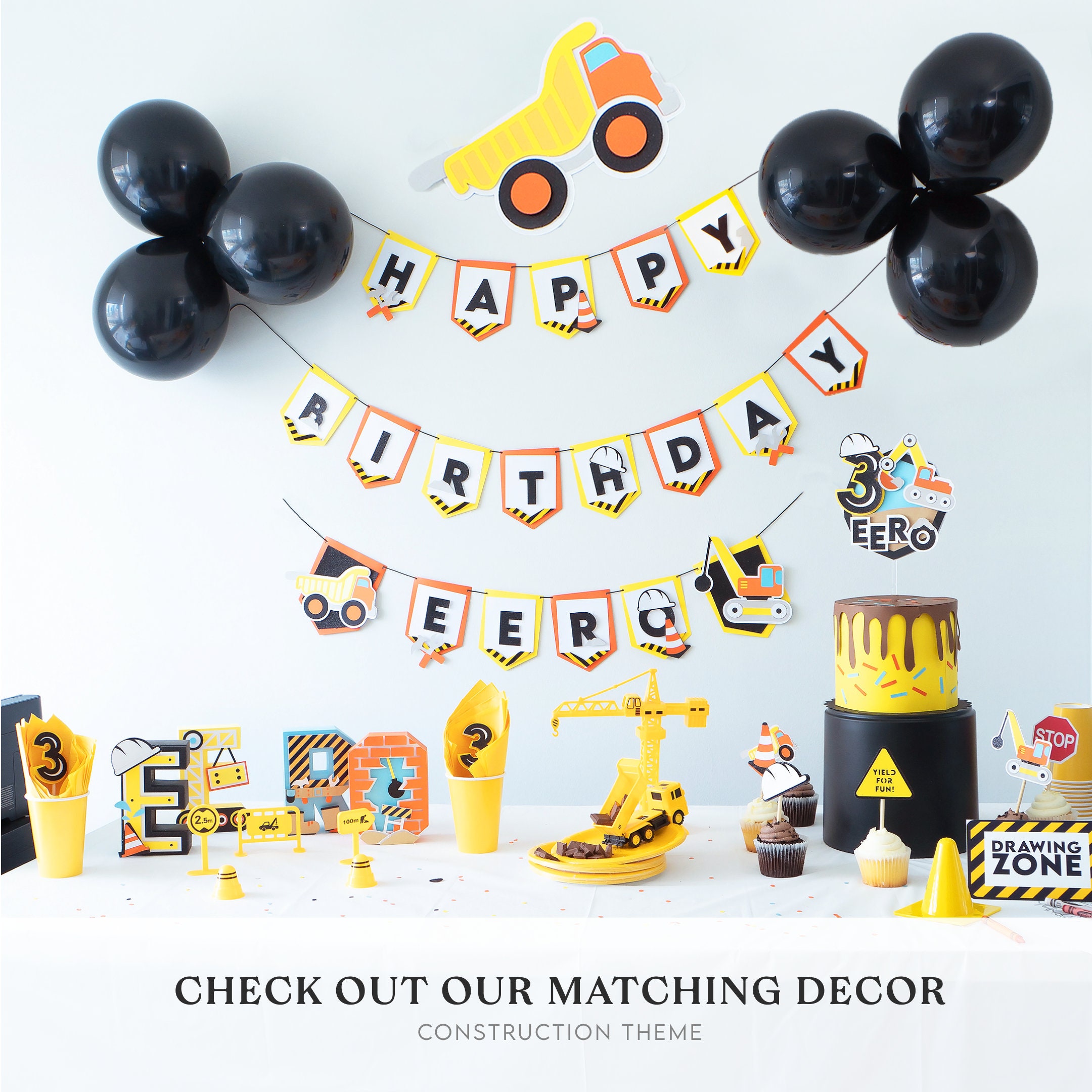 Construction Birthday Birthday Construction SVG - Etsy