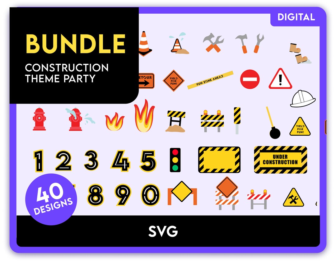 Construction SVG Construction Bundle SVG Clipart for Cricut and ...
