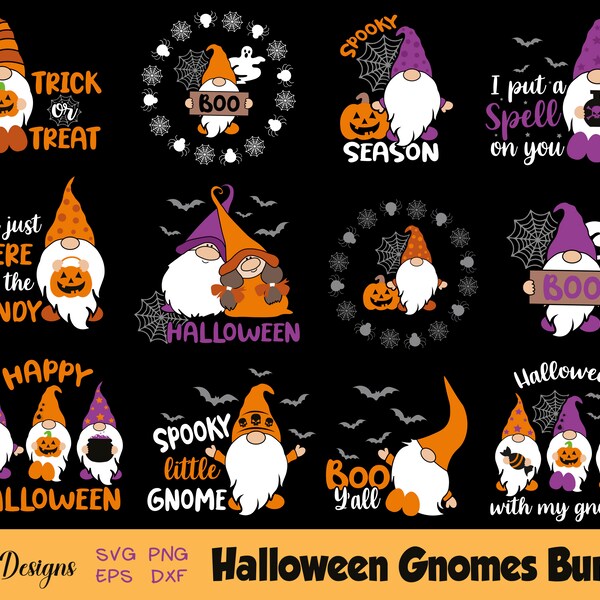 Halloween Gnome Svg - Etsy