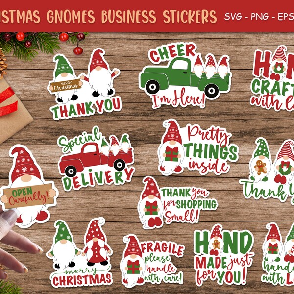 Christmas Business Stickers - Etsy