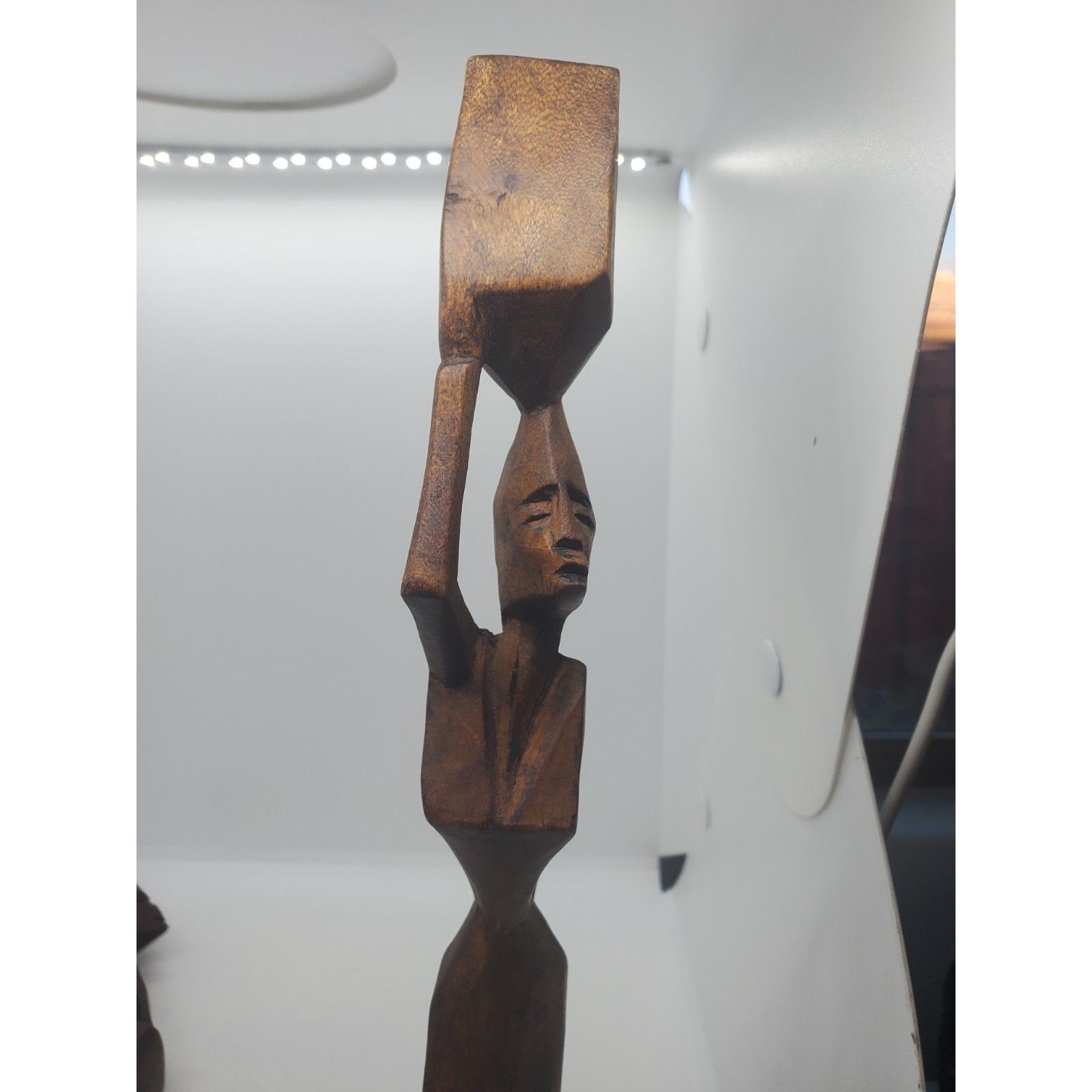 Hand Carved Wooden African Art Statues Vintage 2 in the Set - Etsy