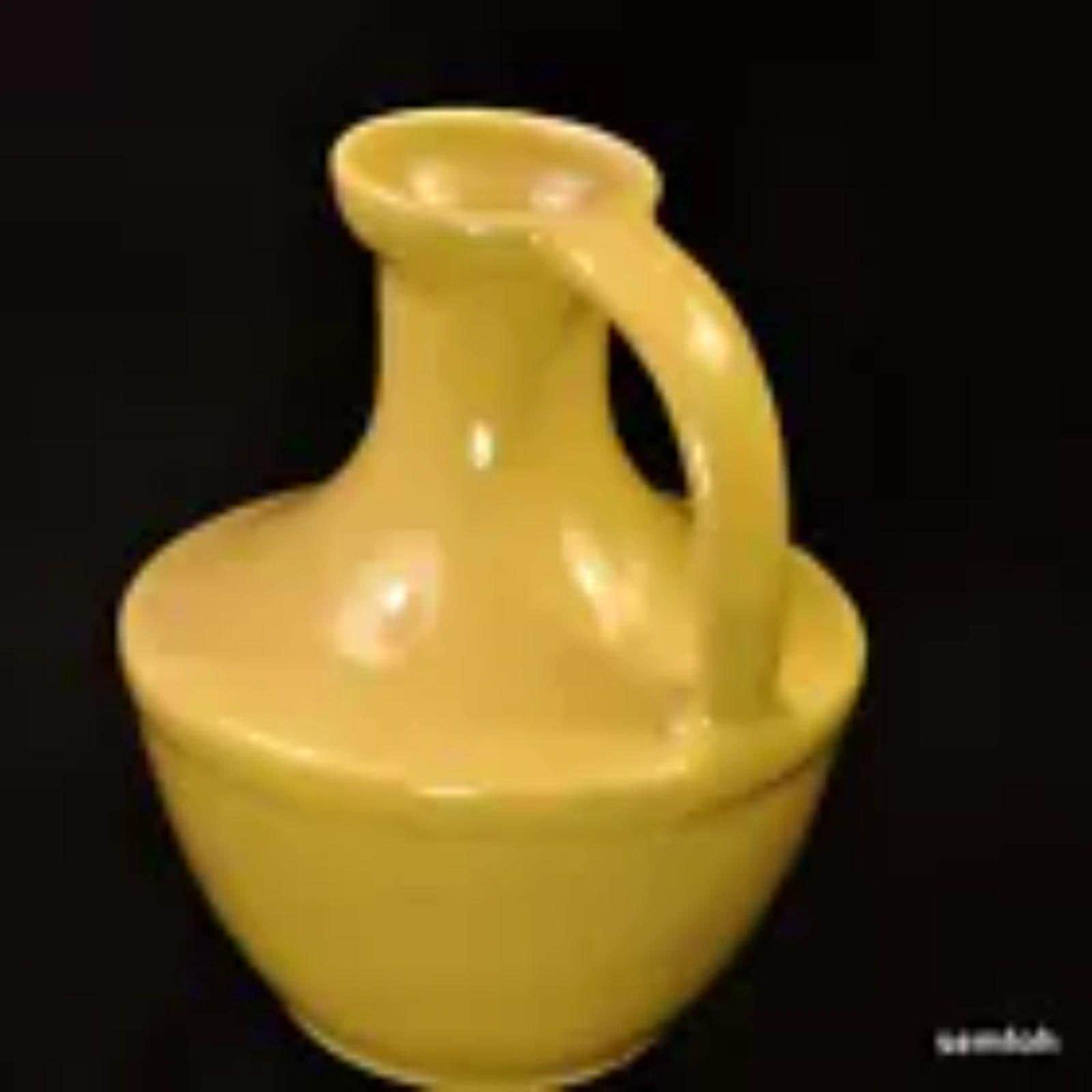 Vintage Pfaltzgraff Stoneware Pottery Speckled Mustard Yellow Carafe ...