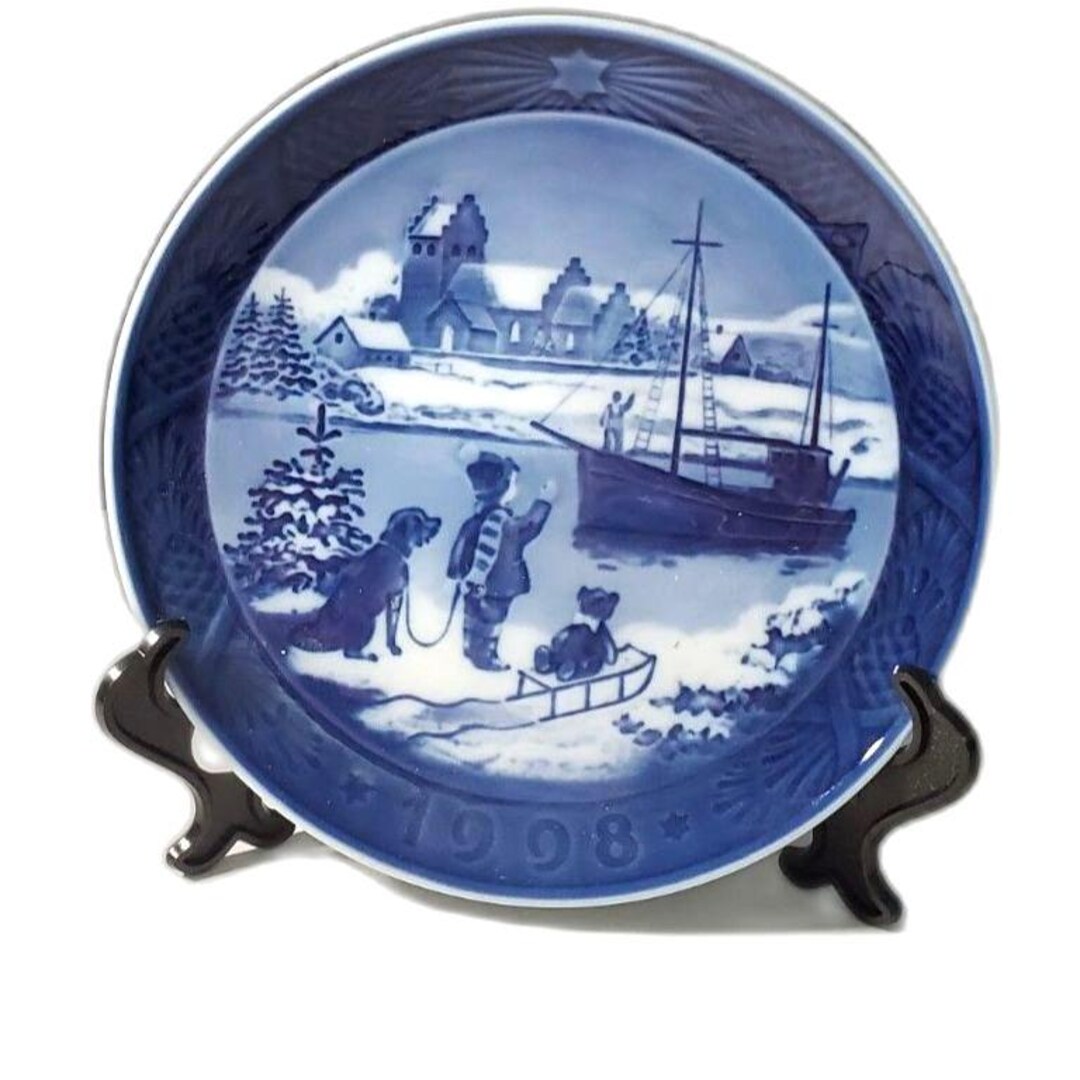 Royal Copenhagen 1998 "welcome Home" Plate Bue and White ~vintage~ - Etsy
