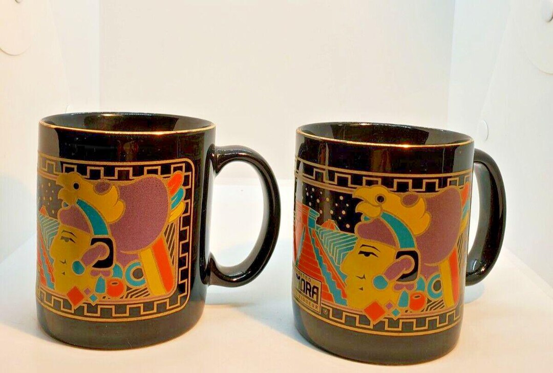 Kamora Coffee Liqueur Coffee Cups Egyptian Made in Taiwan Vintage (2 ...