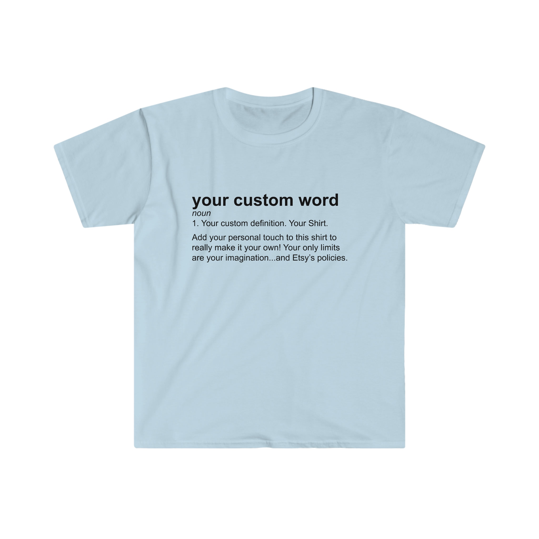 Custom Dictionary Definition Unisex T-shirt (gildan 64000) - Custom ...